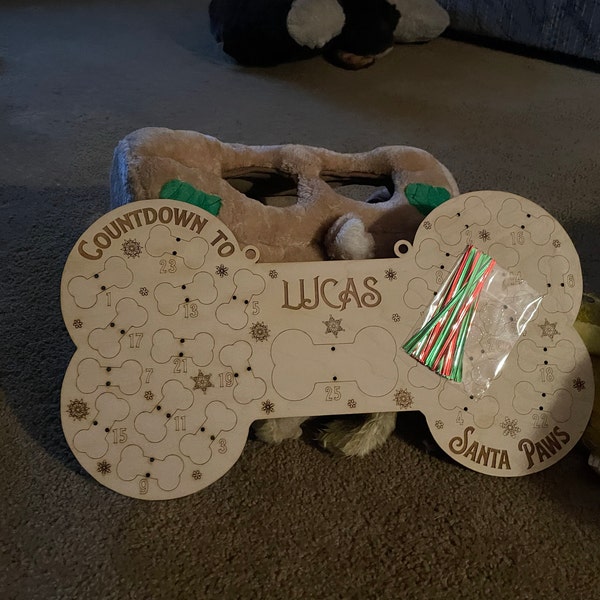 Reusable Custom Dog Advent Calendar, Pet Christmas Countdown, Christmas ... Reusable Custom Dog Advent Calendar, Pet Christmas Countdown, Christmas ...