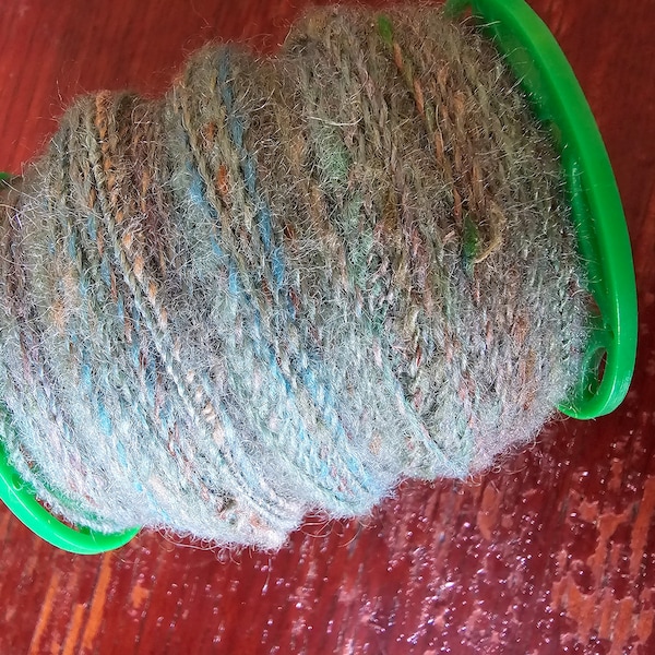 Red Panda. Handspun Art Yarn With Coils and Bobbles. 2ply Art Yarn ...