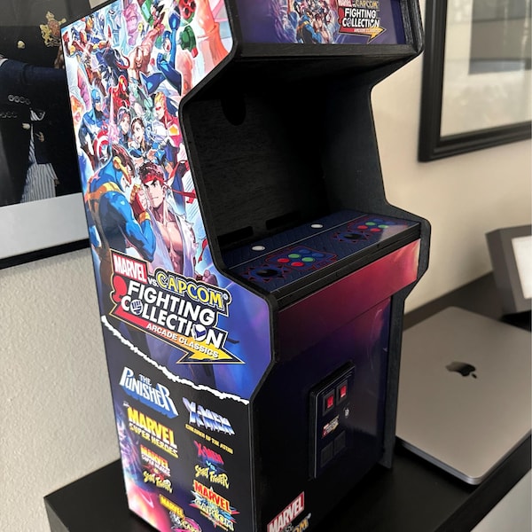 Retro Arcade Desk Top Organizer, Arcade Cabinet, Business Card Holder ...