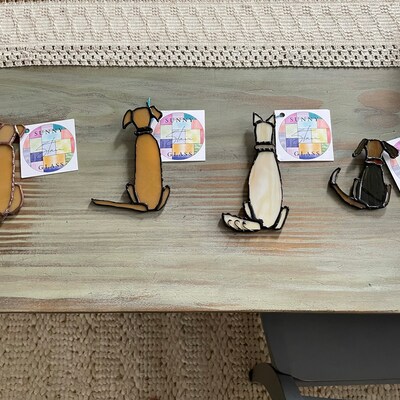 PET DOG CUSTOM Stained Glass Window Decor Sun Catcher Free Shipping - Etsy