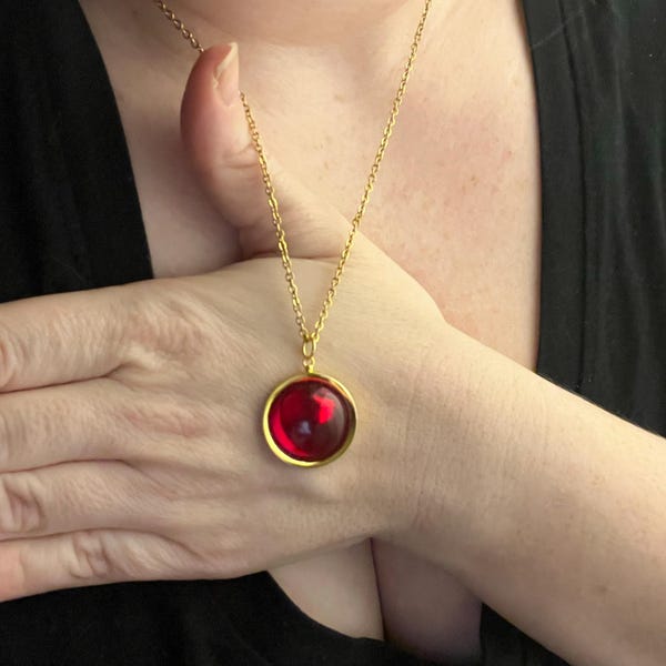 Ruby Amulet Necklace, the Stone Necklace, You Can Unlock Any Door If ...