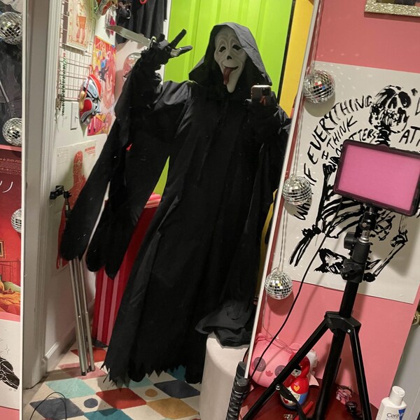 SCREAM 6 Movie Sparkle Robe, Ghostface Hooded SCREAM Robe, Ghostface ...