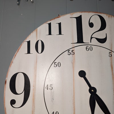 Reclaimed Wood Barn Door Farmhouse Wall Clock With Weathered Finish ...