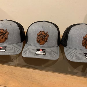 Custom Leather Patch Hats, Logo Hats, Laser Engraved Leather Patch ...