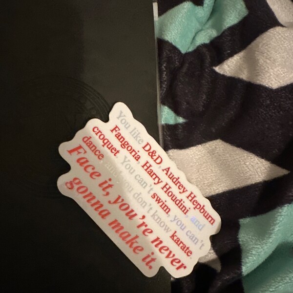 MCR Sticker Sheet | Song Lyric Sticker | My Chemical Romance Sticker ...