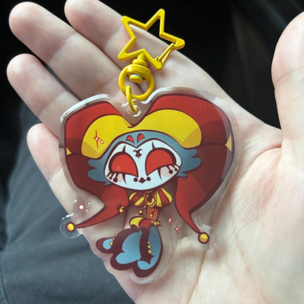 CIRCUS AU Boba Keychains - Stolas/blitz/fizzarolli | Helluva Boss - Etsy