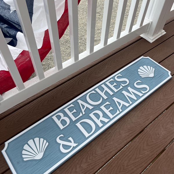 Personalized Custom PVC Sign for Your Beach Home Coastal Retreat ...