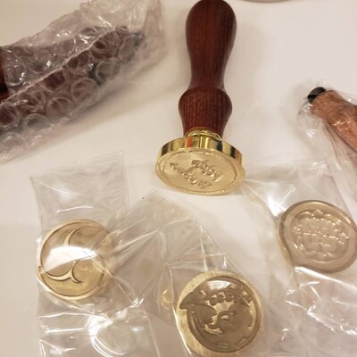 Customize Wax Stamp With Your Logo Brass Coated Handle Stamp ...