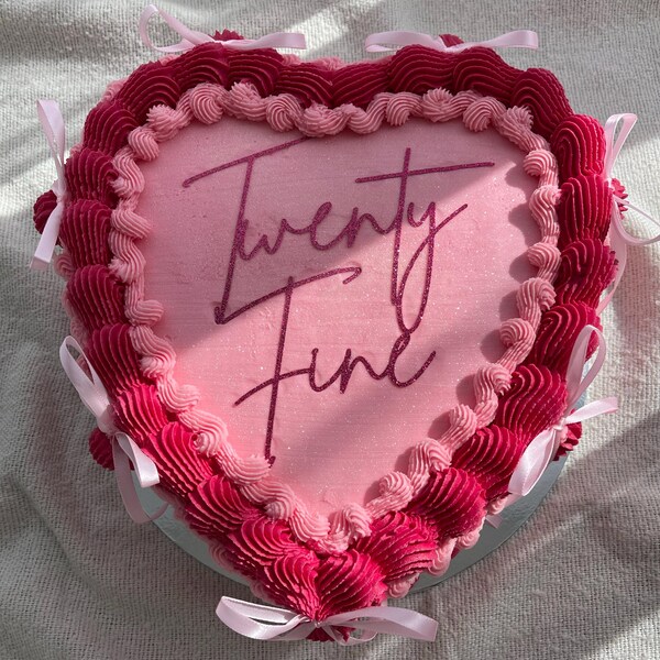 Twenty Fine Cake Topper Charm, Personalised Cake Name Charm, Custom ...