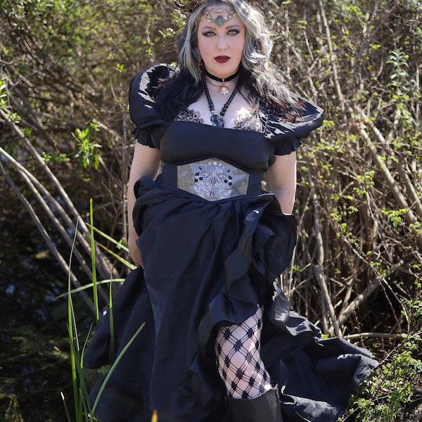 Black Luna Moth Corset Belt - Etsy