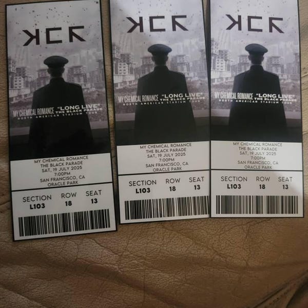 Physical Ticket Custom Personalized Laminated Concert Event Ticket ...