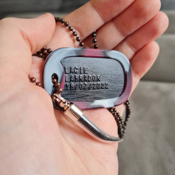 Personalised Special Forces Black US Military Dog Tag Set, Anodised ...