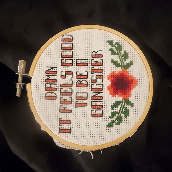 Damn It Feels Good to Be a Gangster Cross Stitch made to Order Modern ...