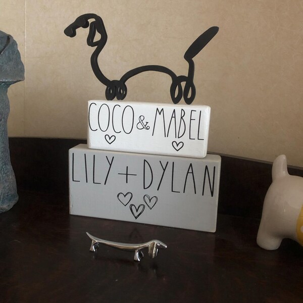 Any Wording - Block Wooden Signs - Personalised - Rae Dunn Inspired ...