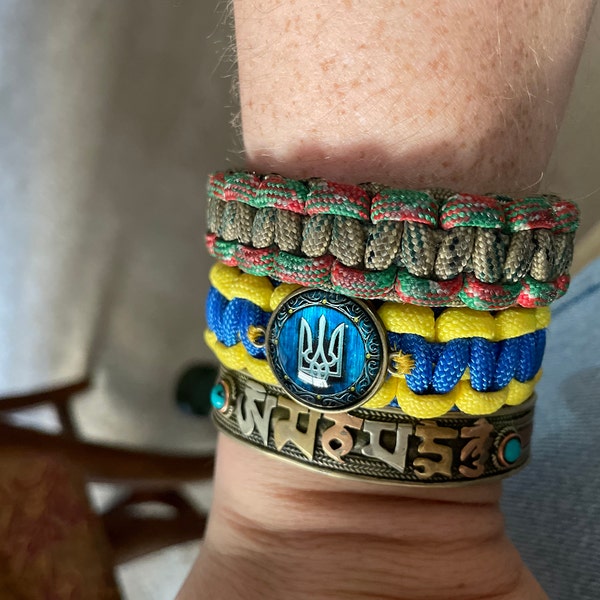 American Flag Paracord Bracelet (god Bless the USA!) - Etsy