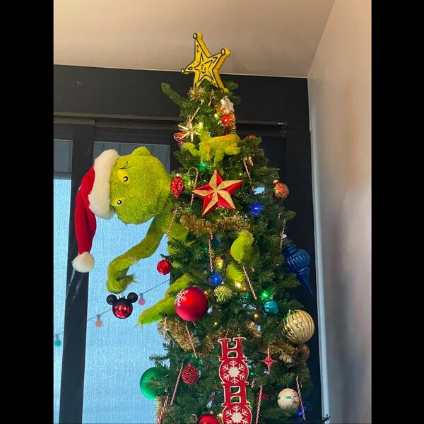 3D Printed Grinch Star Christmas Tree Topper - the Original - Etsy