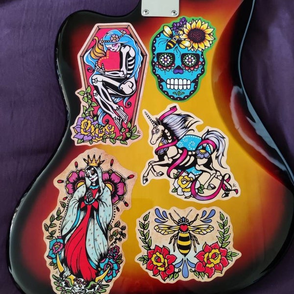 Day of the Dead Girl With Sacred Heart Sticker, Vinyl Sticker Decal ...