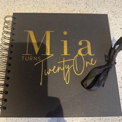 Personalised 21st Birthday Guestbook, 21st Scrapbook, Birthday Memory ...