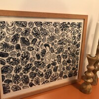 Shell Collection Original Limited Edition Lino Print, Linocut Print ...