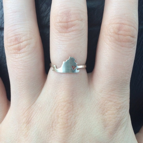 Any State Love Ring - the Original - Personalized State Ring - Etsy