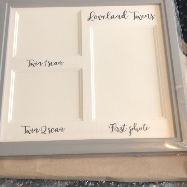 Baby Scan Frame, Multi Scan, Personalised Baby Gift, Baby Shower Gift ...