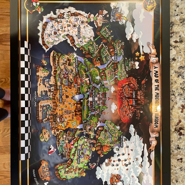 Super Mario Bros 3 World Map - Etsy