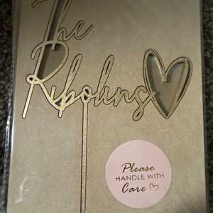 Personalized Script Wedding Cake Topper, Custom Cake Toppers for ...