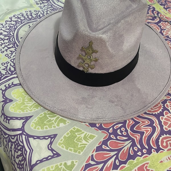 Suede Fedora Hat With Arrow Head Shaped Crown From Mexico - Etsy