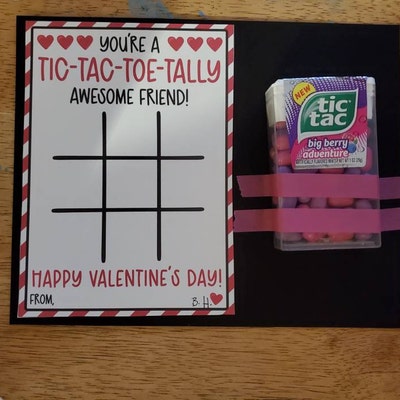PRINTABLE You're a Tic-tac-toe-tally Awesome Friend Happy Valentine's ...
