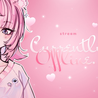 Heart Animated Stream Package/transition/panels/girly/cute/simple/chill ...