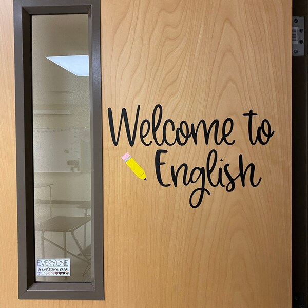Classroom Welcome Decal, School Door Decal, Back to School Decor, Wall ...