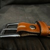 Stitched Traditional Buckle Handmade Leather Belt, 100% Full Grain ...