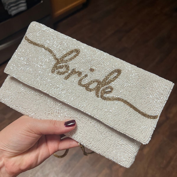 Bride Purse, Bridal Clutch, Bride Gift, Bridal Shower Gift for Bride to ...