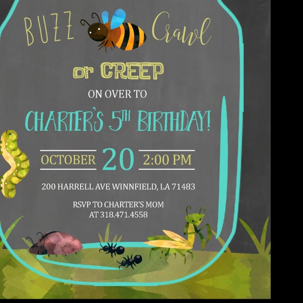 Bug Birthday Party Signs Boys Bug Hunt Printable Decor Instant Download ...