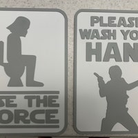 Wash Your Hans Star Wars Bathroom Sign Funny Star Wars Decor Funny Gift ...