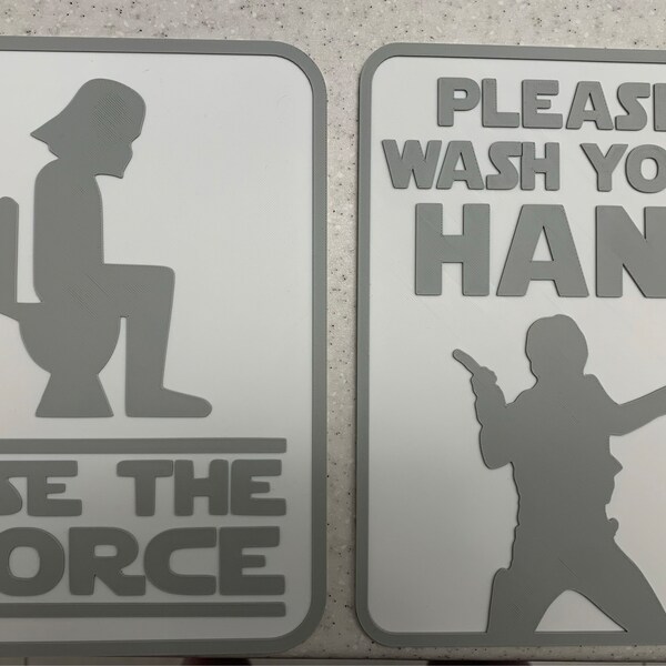 Wash Your Hans Star Wars Bathroom Sign | Funny Dad Joke Decor - Etsy