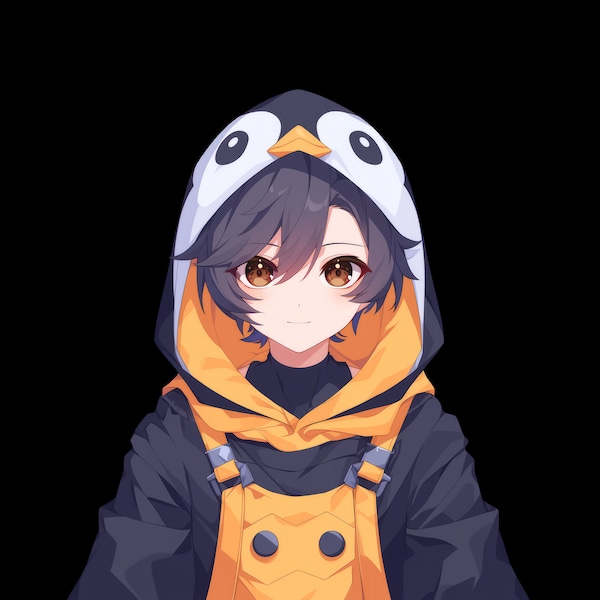 Pngtuber Model | Penguin Boy Pngtuber Premade Model | Anime PNG Tuber ...