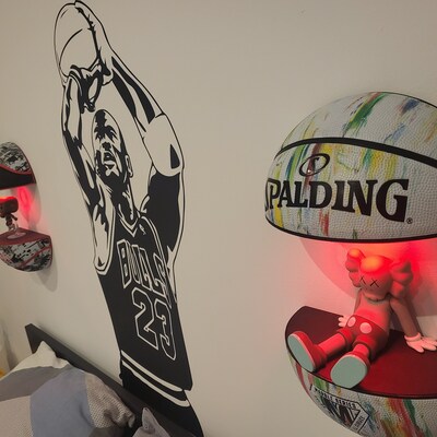 LED Shelf Basketball Spalding Graffiti Orange, NBA, Shoe Rack, Gift ...