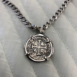Atocha Silver Coin Pendant With Chain - Etsy