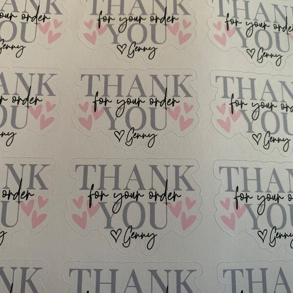 Personalized Thank You for Your Order Sticker, Thank You for Shopping ...