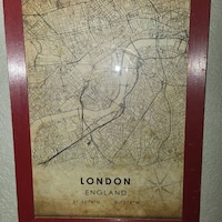 London Vintage Map Print London Map England Map Art London City Road ...