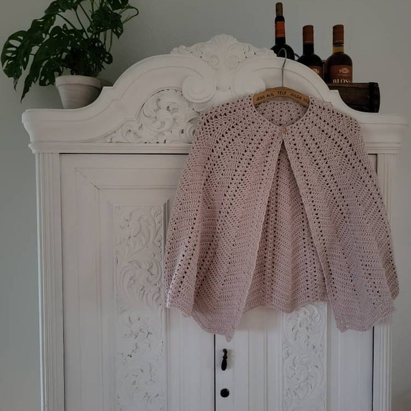 Crochet Lace Capelet PATTERN PDF, Tutorials in English and French ...