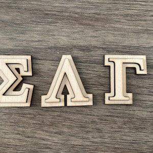 White Acrylic OG Font Greek Alphabet Letters with Adhesive | Etsy