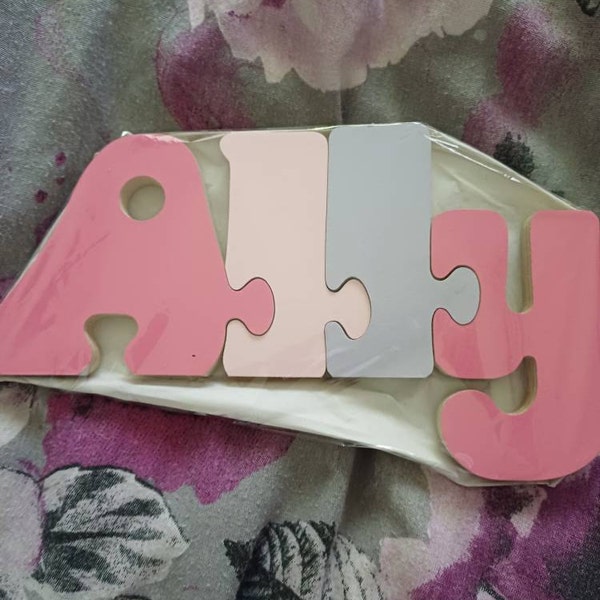 Name Jigsaw Personalised Childrens Puzzle Wooden Handmade Boys and ...