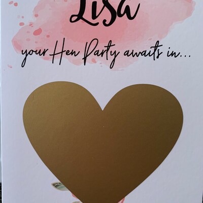Hen Do Surprise Card Scratch, Hen Do Card, Hen Party Surprise Scratch ...