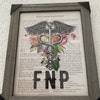 FNP With Flowers Print, Family Nurse Practitioner Gift, Nurse Present ...