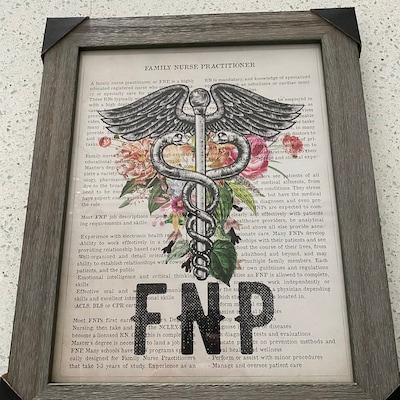 FNP With Flowers Print, Family Nurse Practitioner Gift, Nurse Present ...