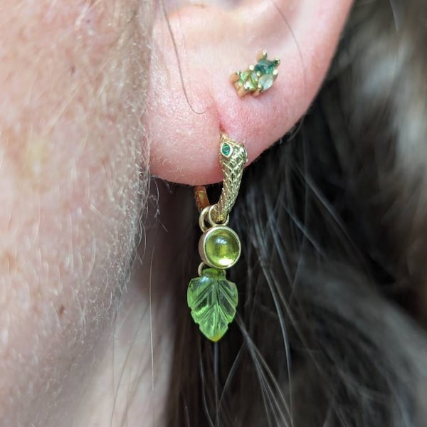 14k Solid Gold Snake Helix Daith Rook Conch Ring Septum Hoop Snake ...