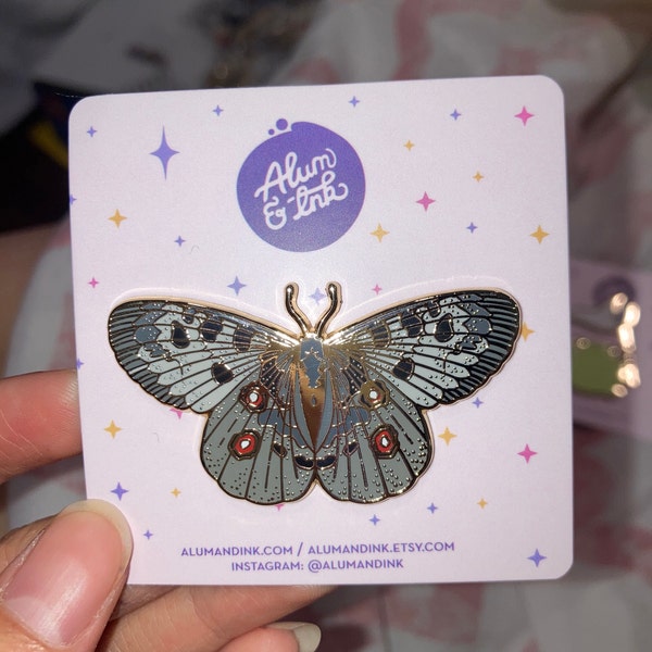 Mountain Apollo Butterfly Enamel Pin - Etsy