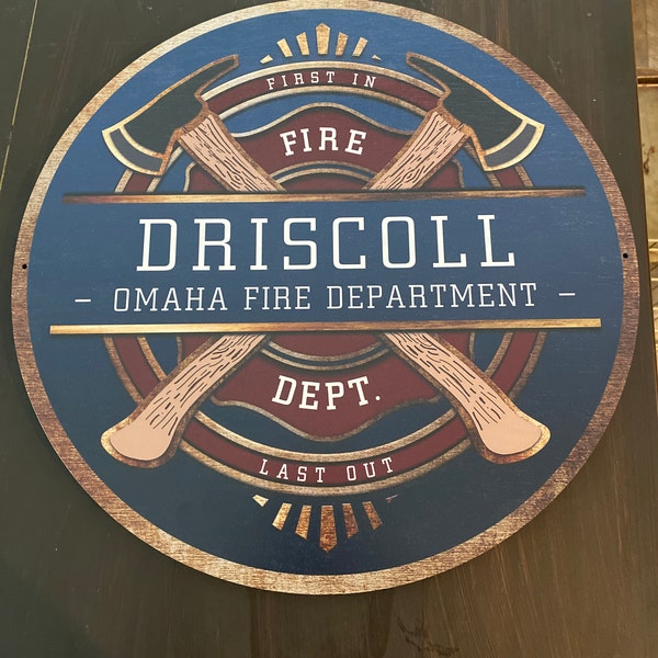 Firefighter Wood Sign - Fireman Sign, Custom Wood Sign, First Responder ...
